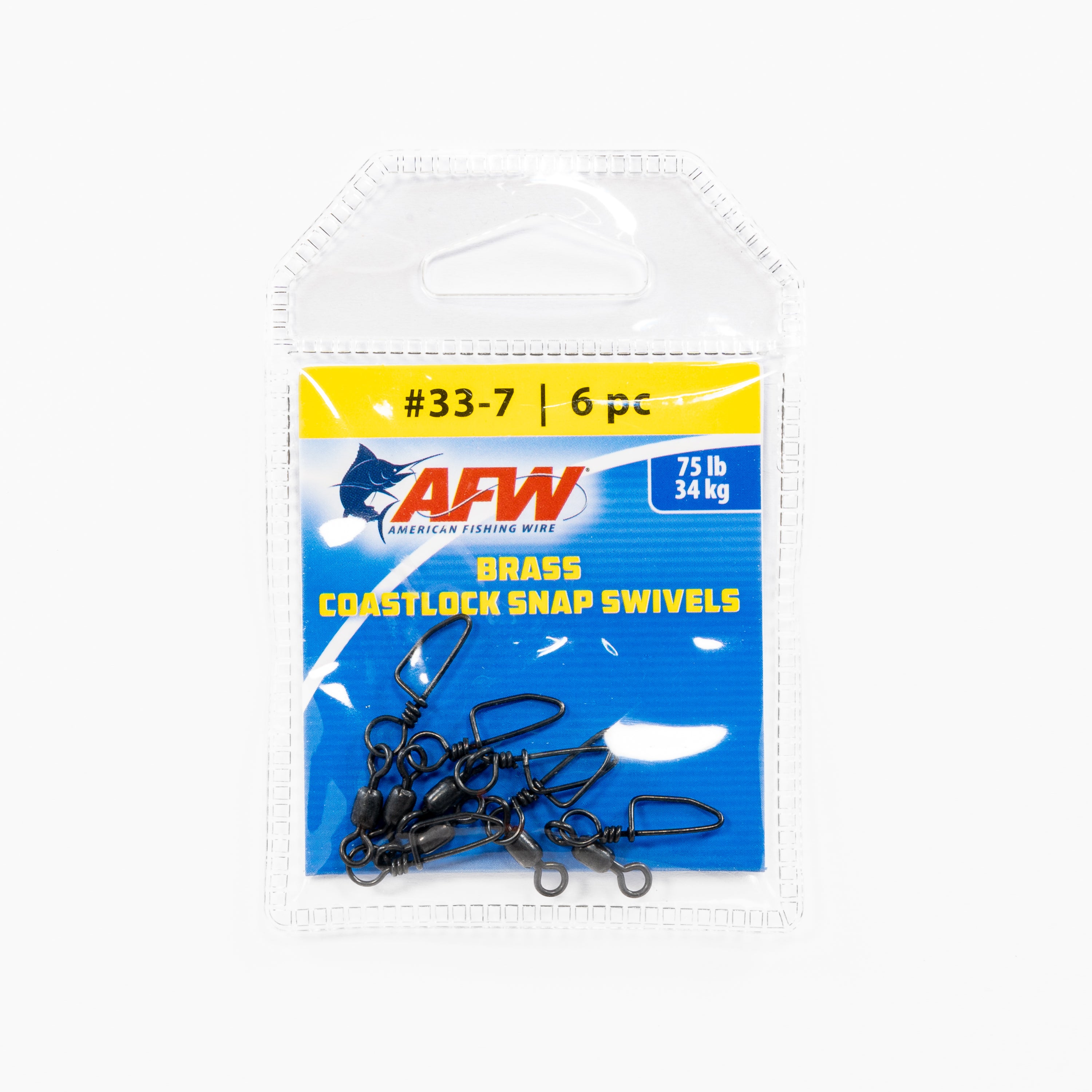 American Fishing Wire Brass Coastlock Snap Swivels - J&H Tackle