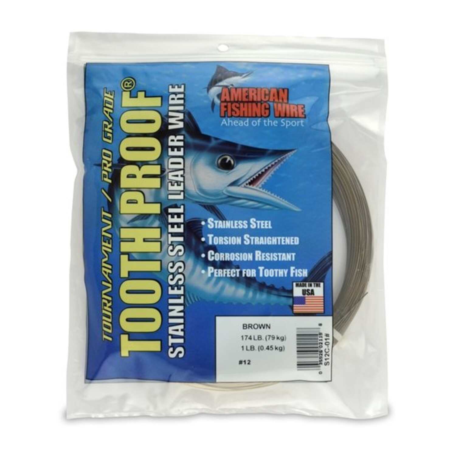 American Fishing Wire ToothProof Stainless Steel Leader Wire - J&H Tackle