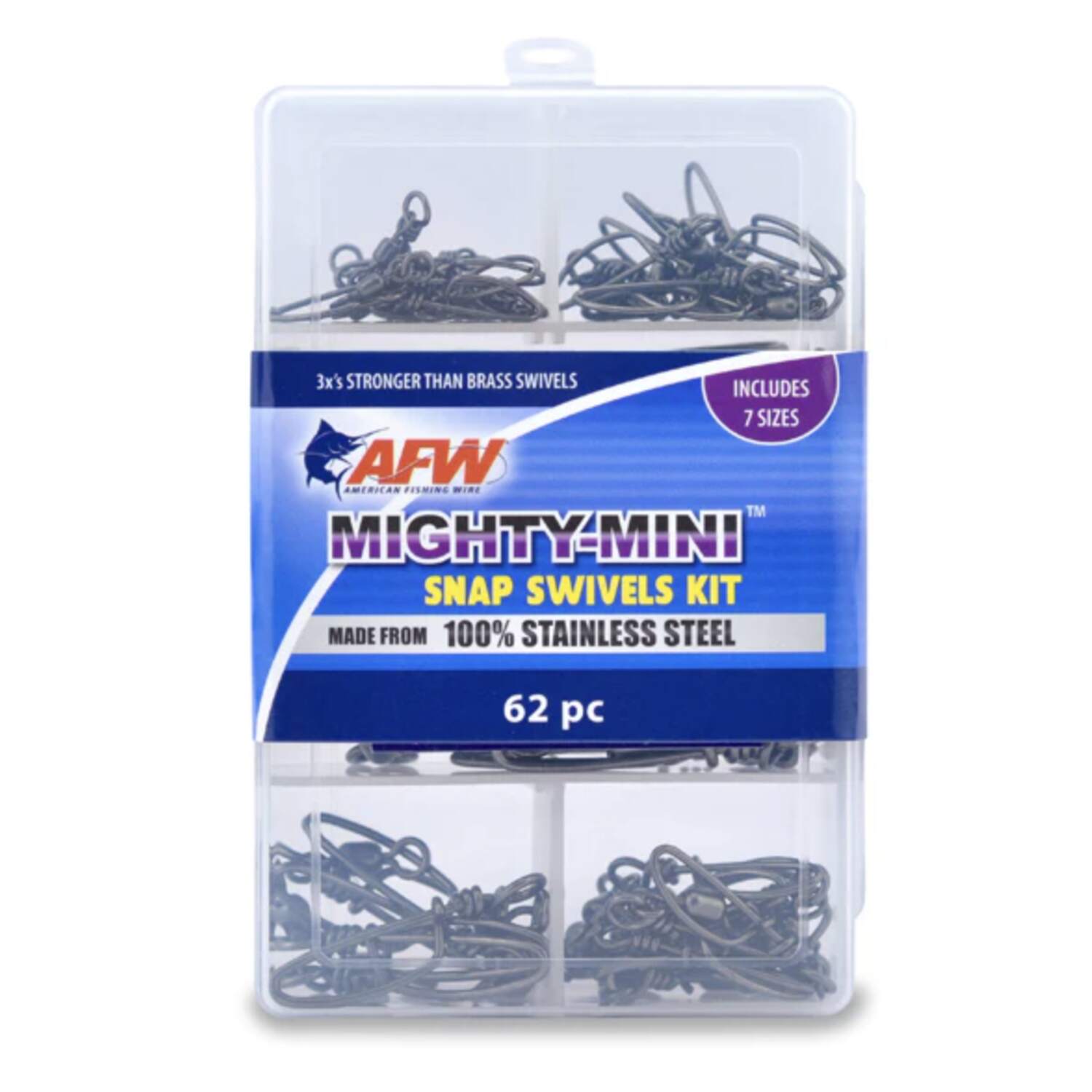 American Fishing Wire Mighty Mini Snap Swivels Kit - J&H Tackle