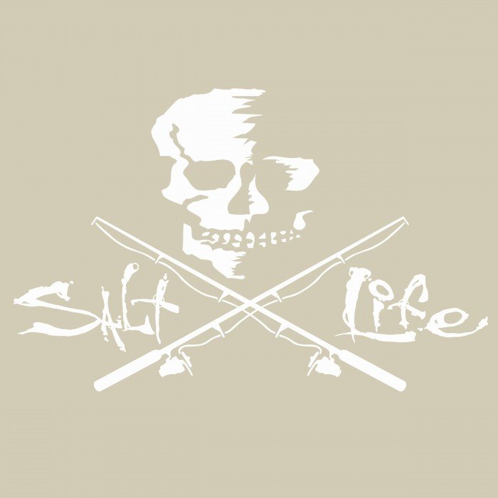 Salt Life Skull and Poles Decal - J&H Tackle