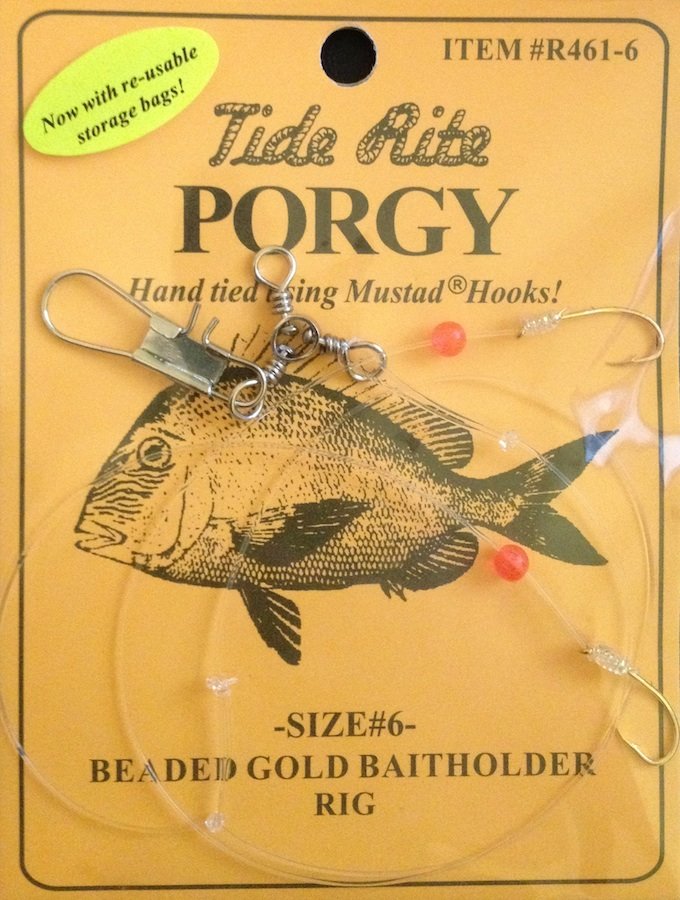Tide Rite Porgy Beaded Gold Baitholder Rigs - J&H Tackle